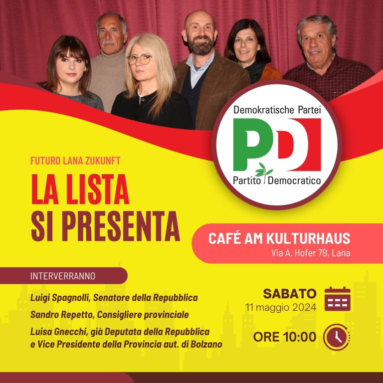 Presentazione Della Lista Per Le Elezioni Comunali A Lana Sabato 11